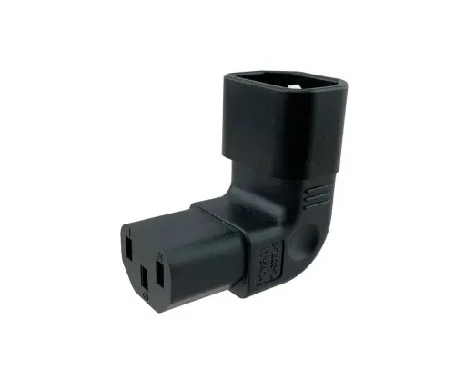DINIC Kabel Shop - Netzadapter C13 auf C14 gewinkelt, YL-3212L-2 IEC 60320-C13/14 horizontal ...